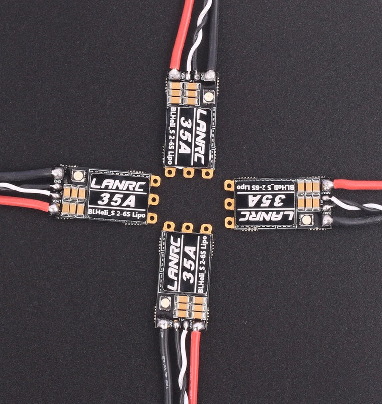 LANRC 35A / 45A BLHeli_S 2-6S ESC with RGB LEDs Supports DShot150 300 ...