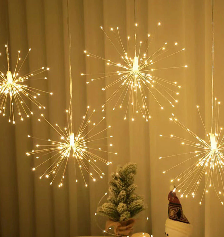 IPRee 4 IN 1 LED Starburst Sphere Lights Plug in Waterproof Hanging Li ...