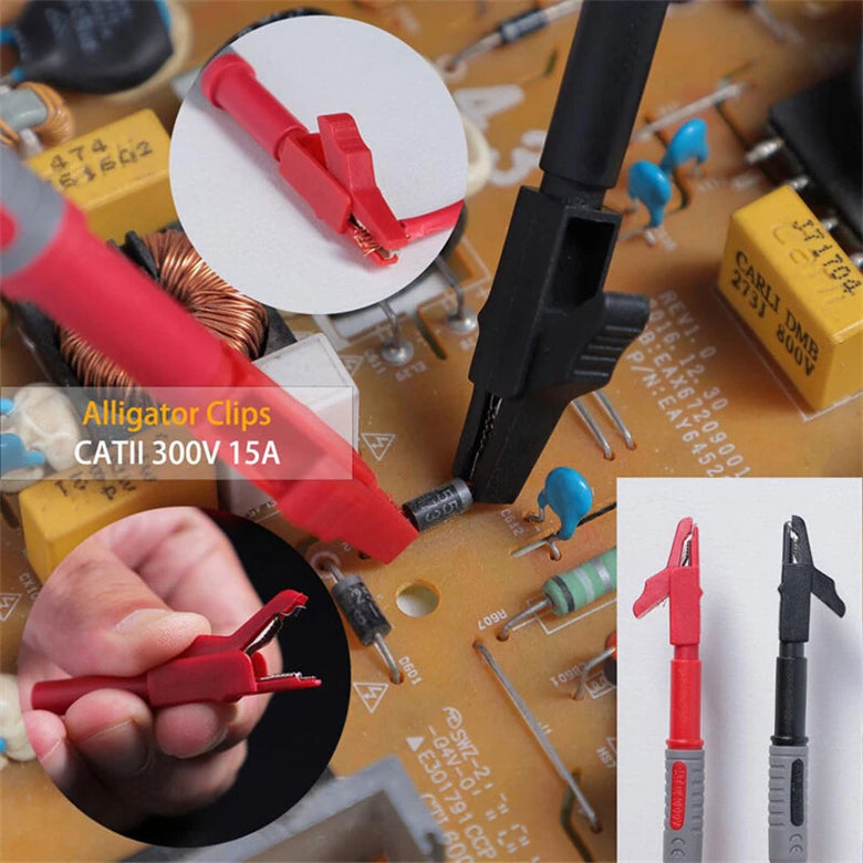 8018plus Multimeter Test Leads Kit Gold Plated Interchangeable Probe H ...