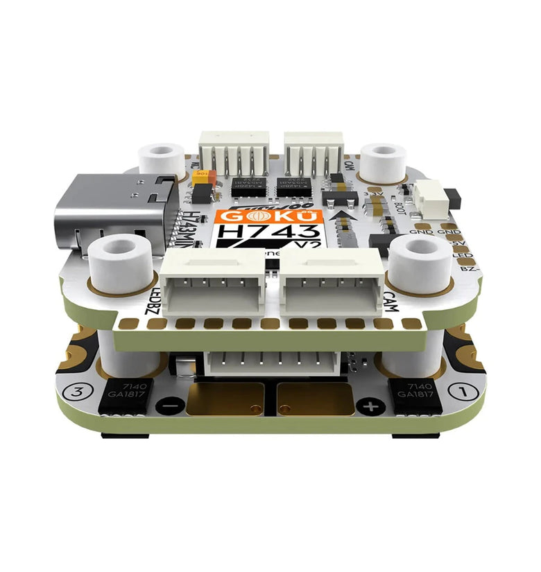 20x20mm Flywoo GOKU H743 PRO Mini Flight Controller Mini AM32 45A 32Bi – HappyFish.co.za
