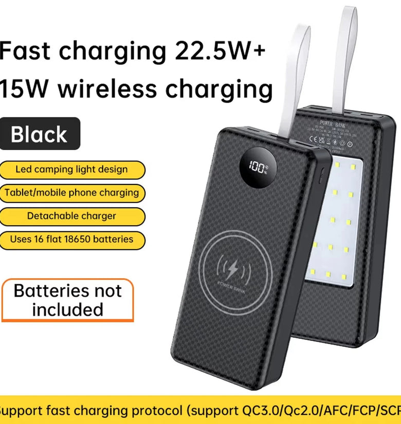 DIY Battery Holder Box 16*18650 22.5W+15W 20000mAh Power Bank Case Sto ...