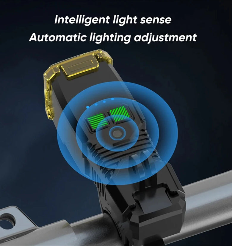 BIKIGHT B4 120dB Tweeter Anti-Fog Bicycle Headlight Smart Light Sensin ...