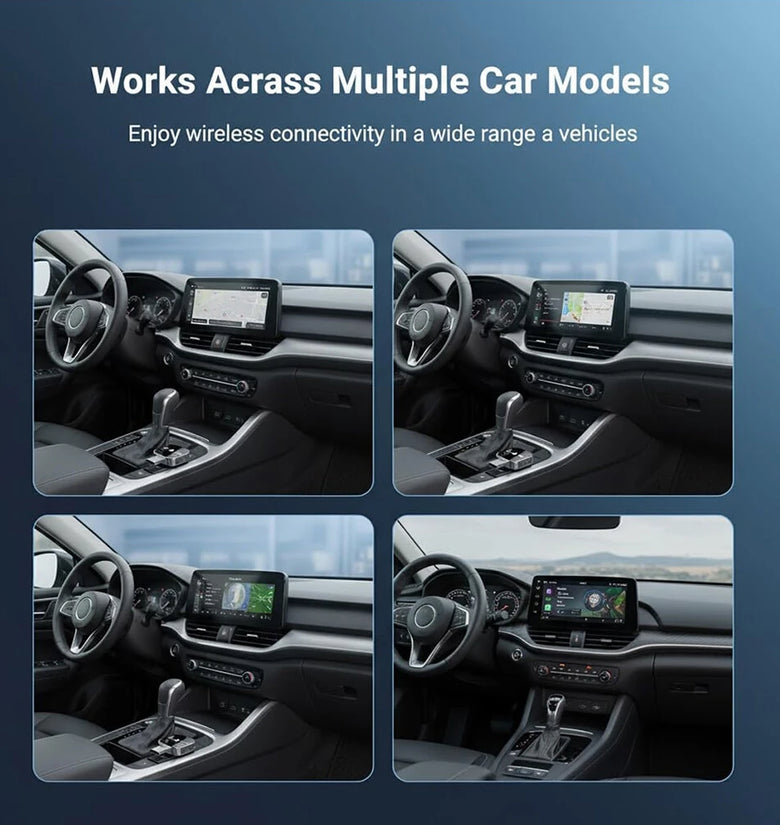 LAESD Q1AS 3 in 1 Car Wireless CarPlay/Android Auto/AirPIay Box Blueto ...