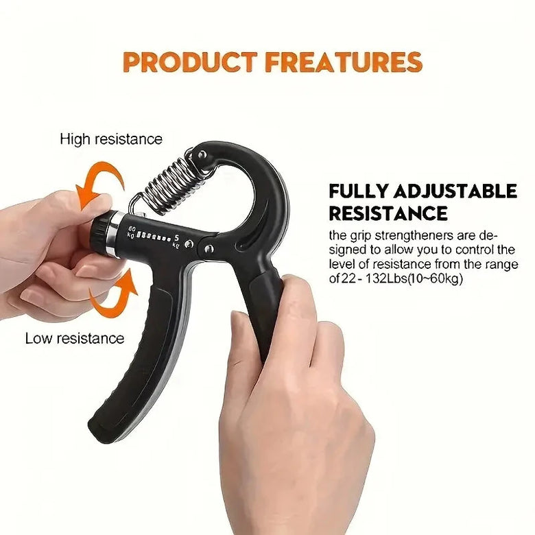 KALOAD 1Set 5-60kg Adjustable Hand Gripper Strengthener Wrist Exercise ...