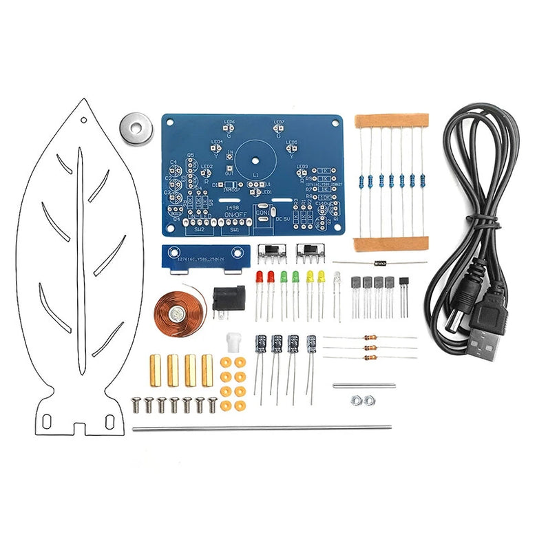 Electromagnetic Swing Kit Leaf Edition DIY Electronic Kit DC 5V LED Fl ...