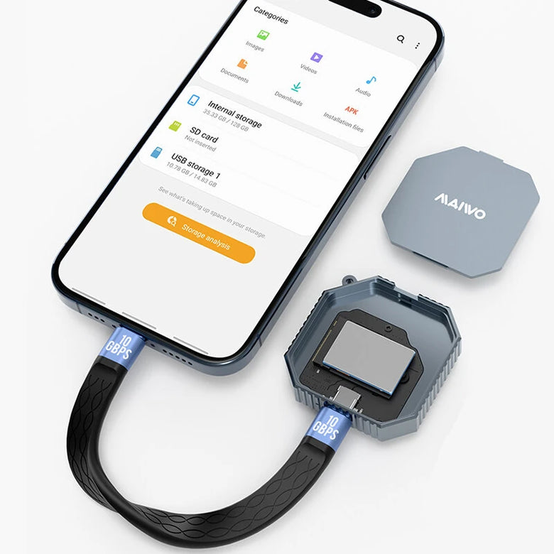 MAIWO K1724P Magnetic M.2 2230 NVMe SSD Enclosure USB3.2 Type-C 10Gbps ...